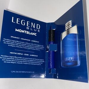 Montblanc | Other | 35 New Montblanc Legend Blue Edp Sample | Poshmark